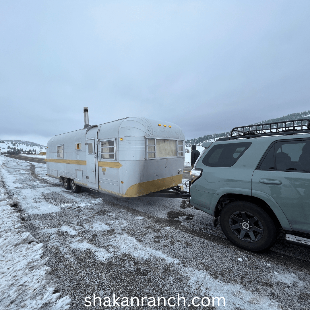 1972 Streamline Travel Trailer Renovation Exterior Photos - Shakan Ranch