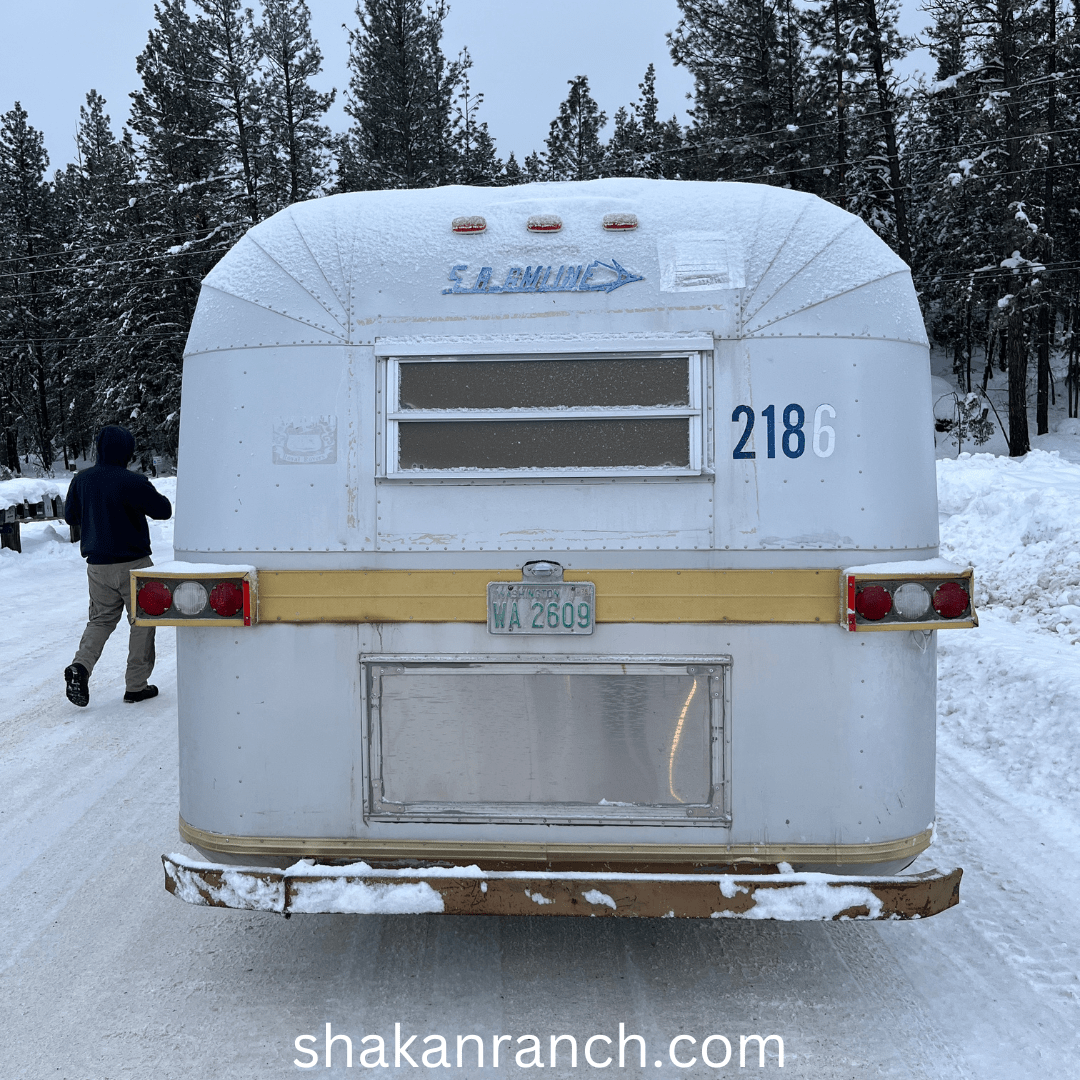 1972 Streamline Travel Trailer Renovation Exterior Photos - Shakan Ranch