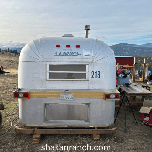 1972 Streamline Travel Trailer Renovation Exterior Photos - Shakan Ranch