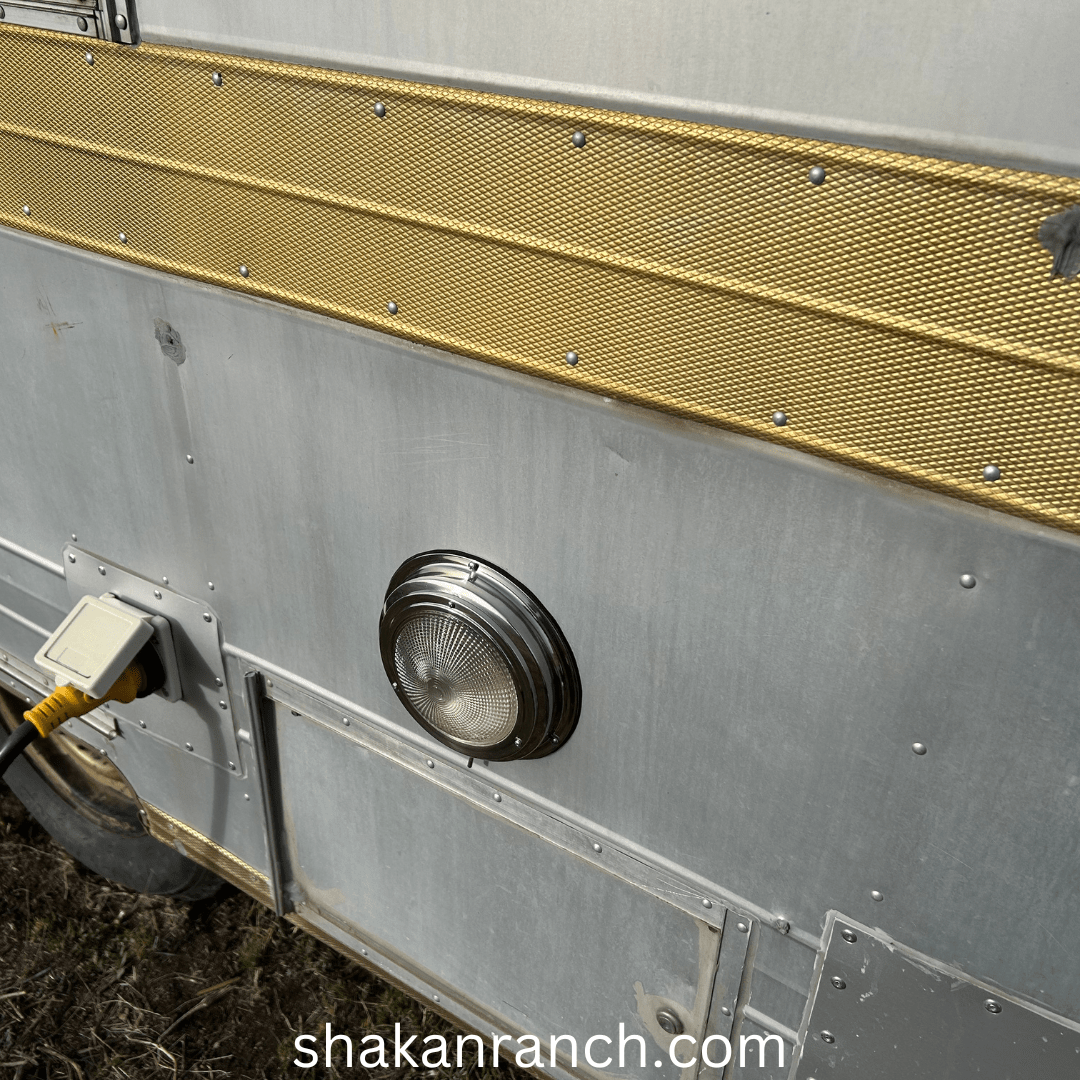 1972 Streamline Travel Trailer Renovation Exterior Photos - Shakan Ranch