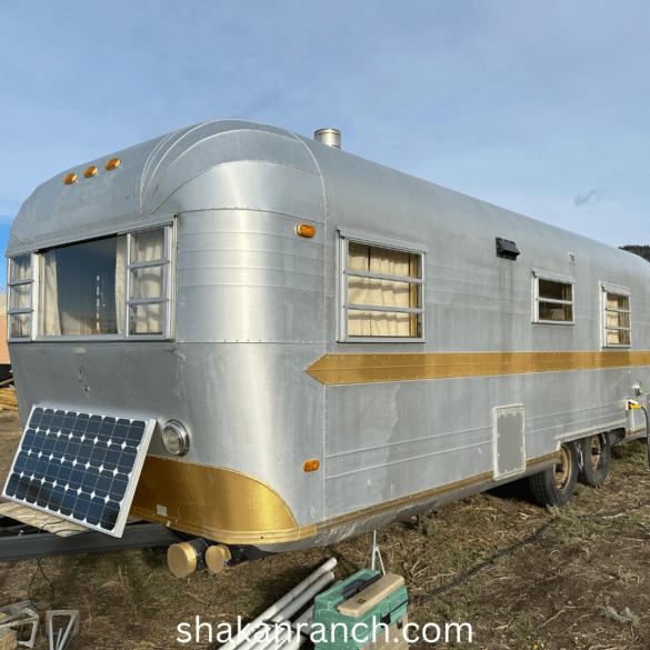 1972 Streamline Travel Trailer Renovation Exterior Photos - Shakan Ranch