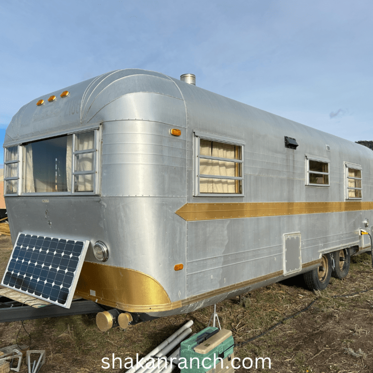 1972 Streamline Travel Trailer Renovation Exterior Photos - Shakan Ranch