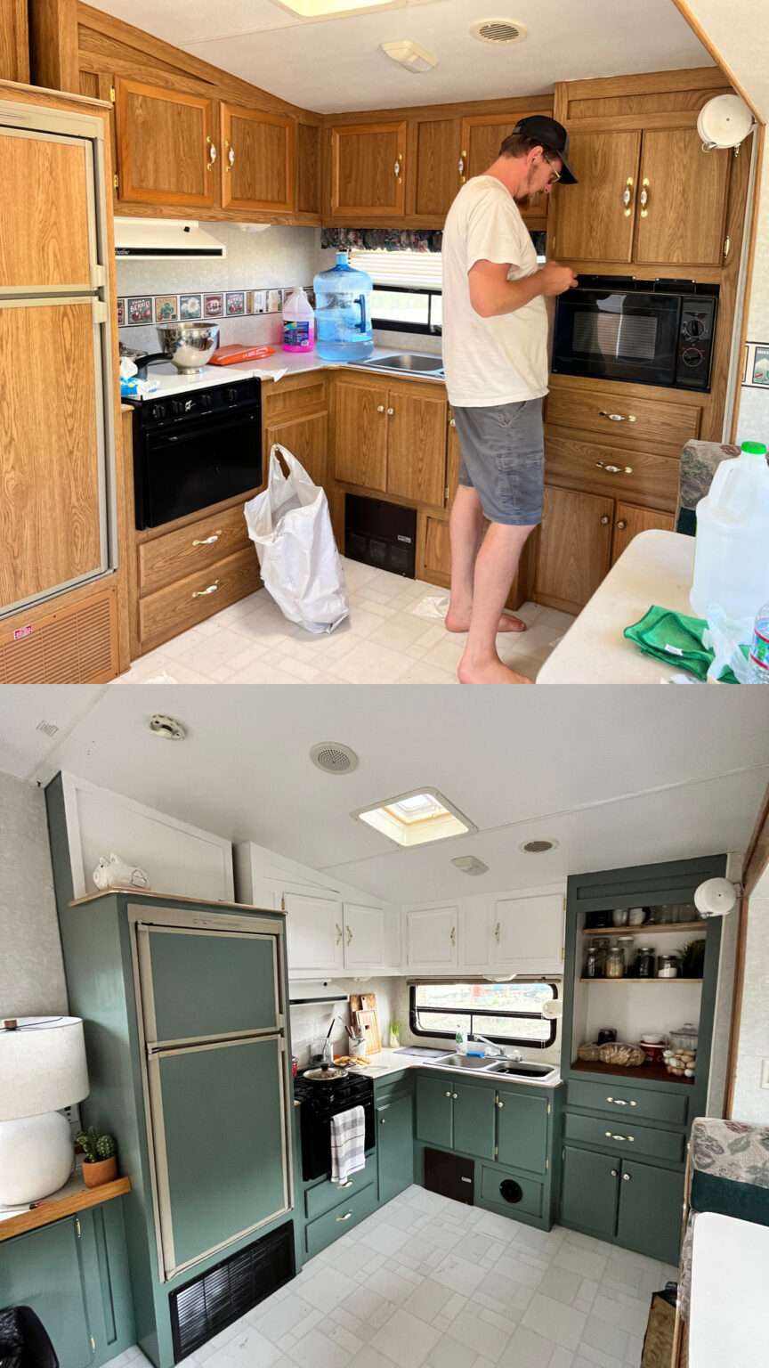 How to DIY Two Toned Paint in an Older RV - Shakan Ranch