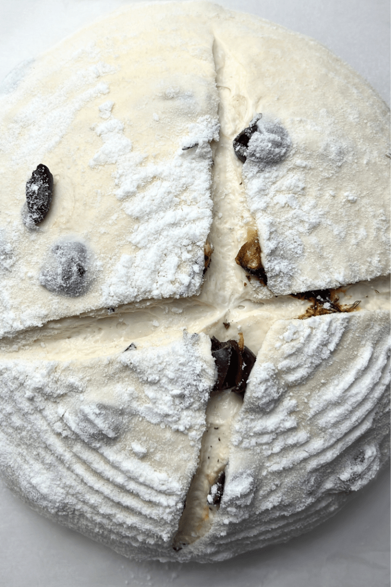Roasted Garlic, Rosemary, and Kalamata Olives Sourdough Bread - Shakan ...